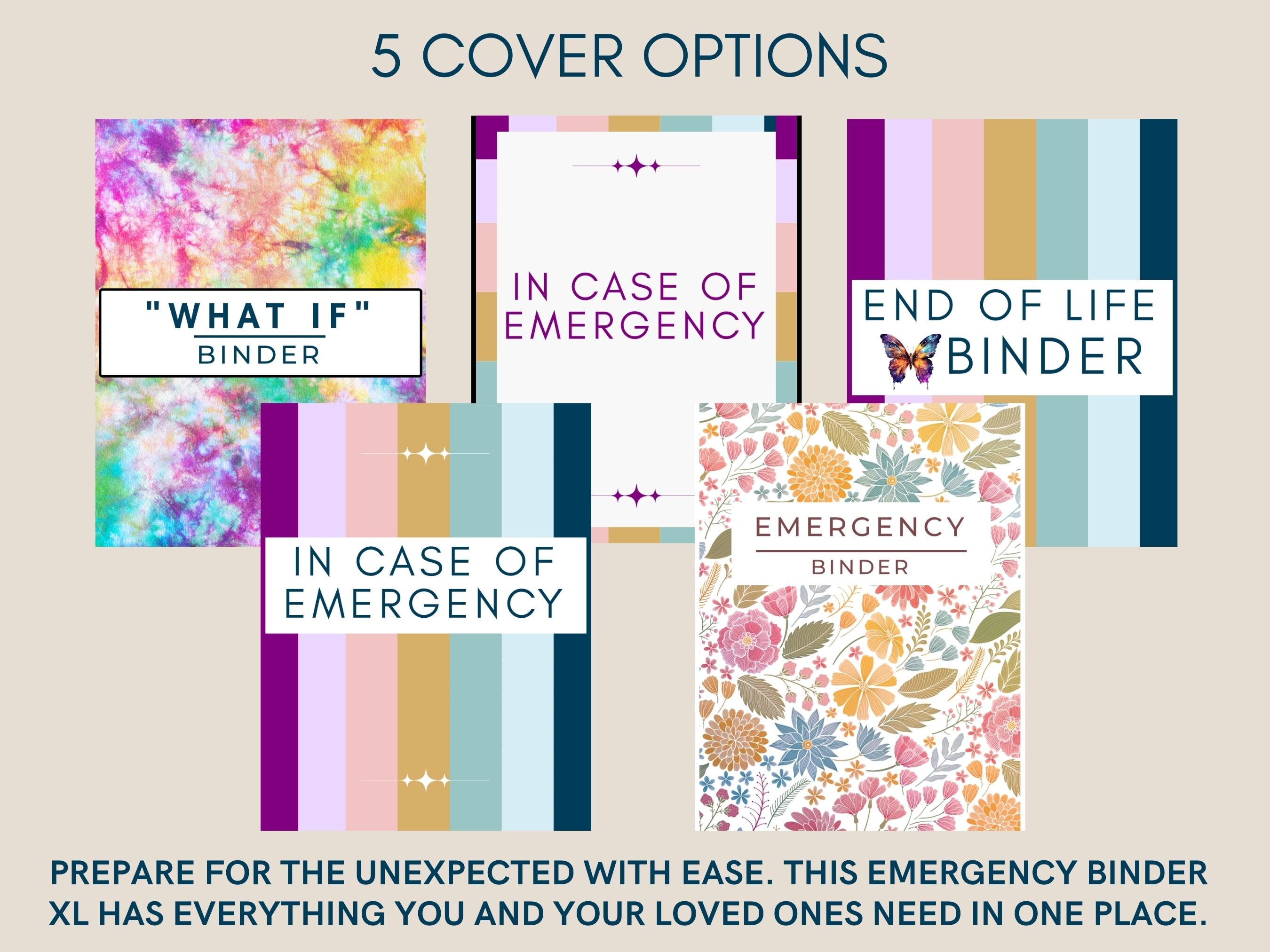 In Case of Emergency Binder, Life Organizer, Editable Forms, End of ...