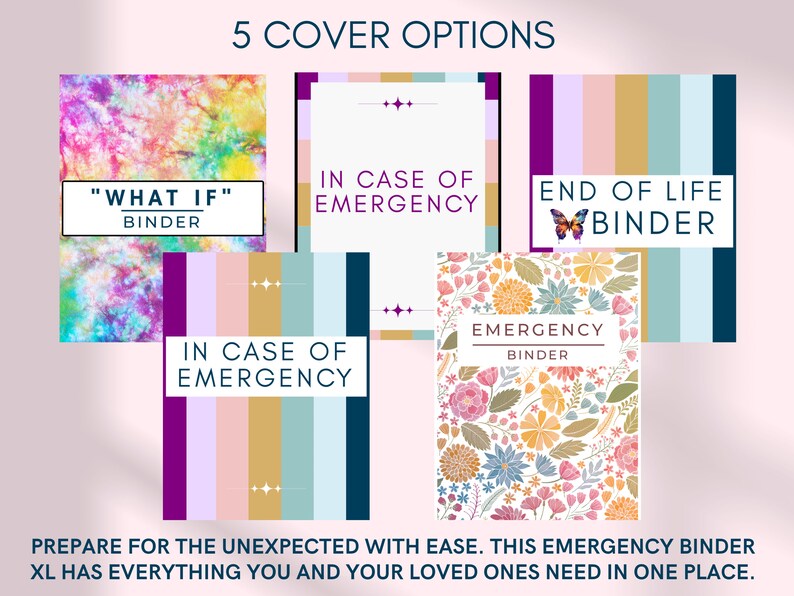 Just in Case of Emergency Binder, Life Organizer Editable Forms, End of ...