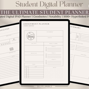 Student Planner Digital, Goodnotes Planner Undated, Digital Academic ...