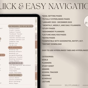 Student Planner Digital, Goodnotes Planner Undated, Digital Academic ...