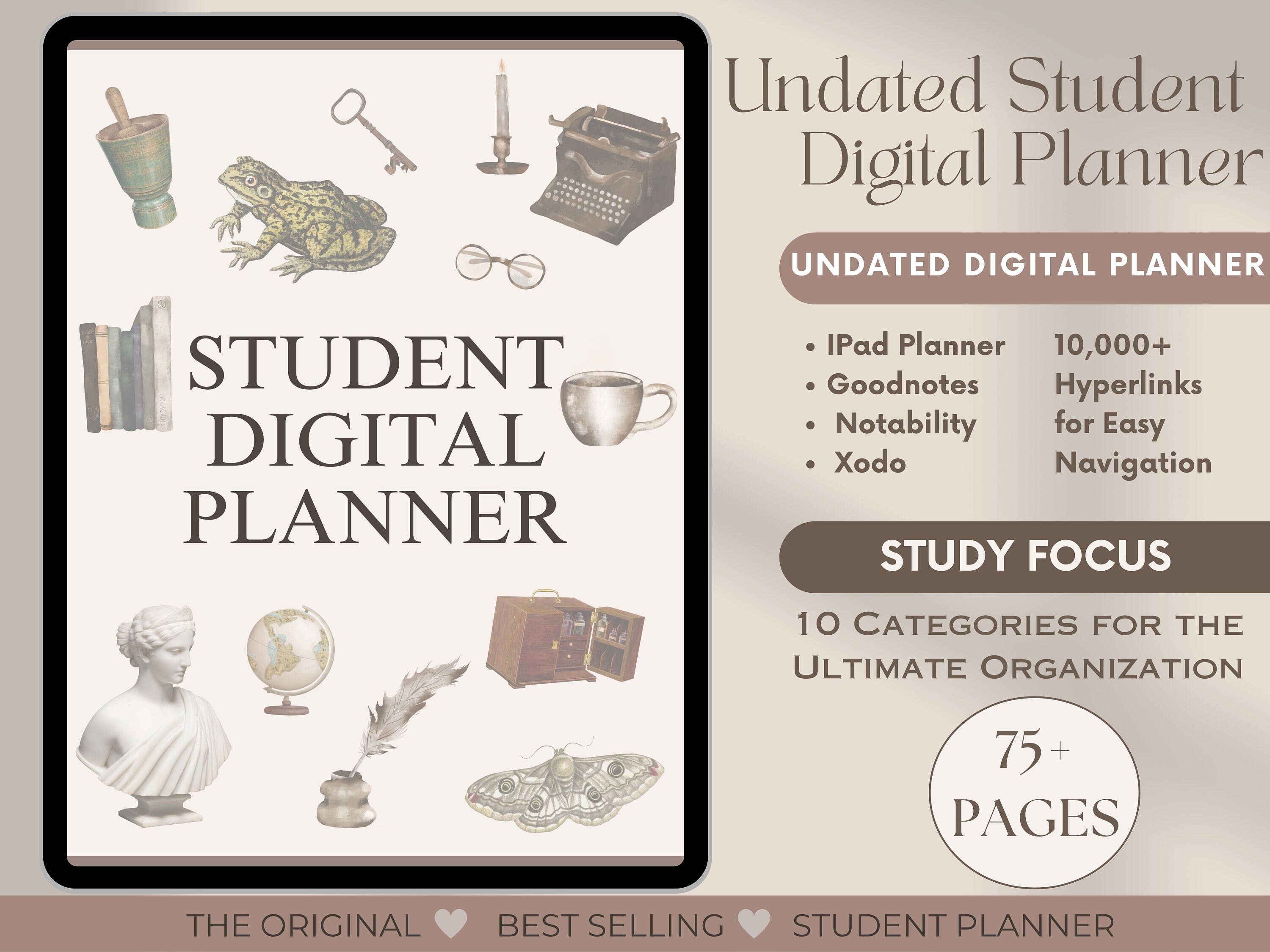 Student Planner Digital, Goodnotes Planner Undated, Digital Academic ...