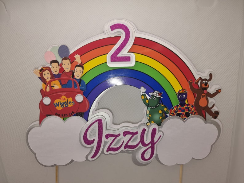 Wiggles Inspired 3D Cake Topper Personalised Cake Topper Name Cake ...