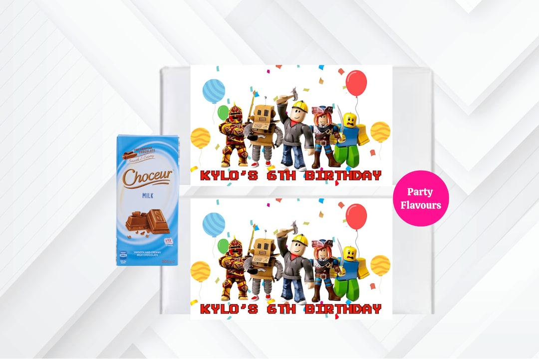 Personalised Roblox Chocolate Aldi Wrappers Birthday Party Favour Candy ...