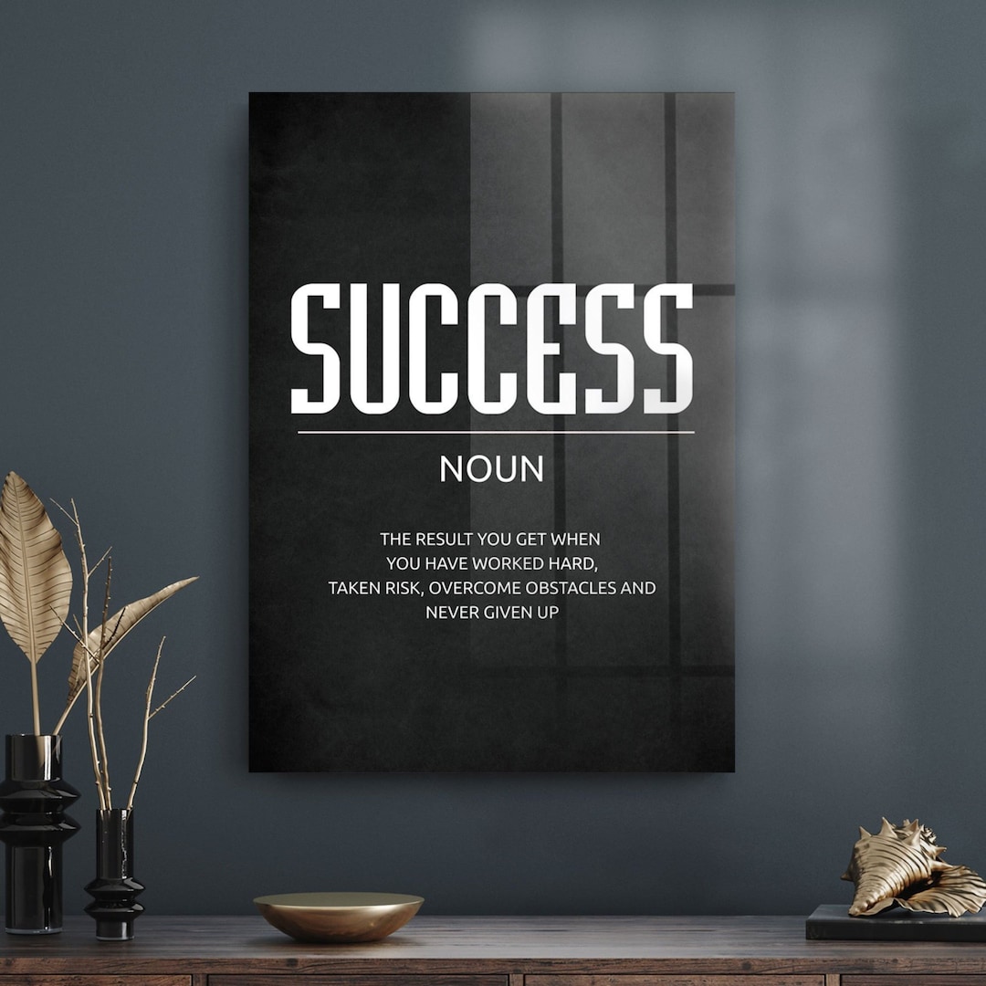 Success Wall Art Motivation Wall Art Success Poster - Etsy