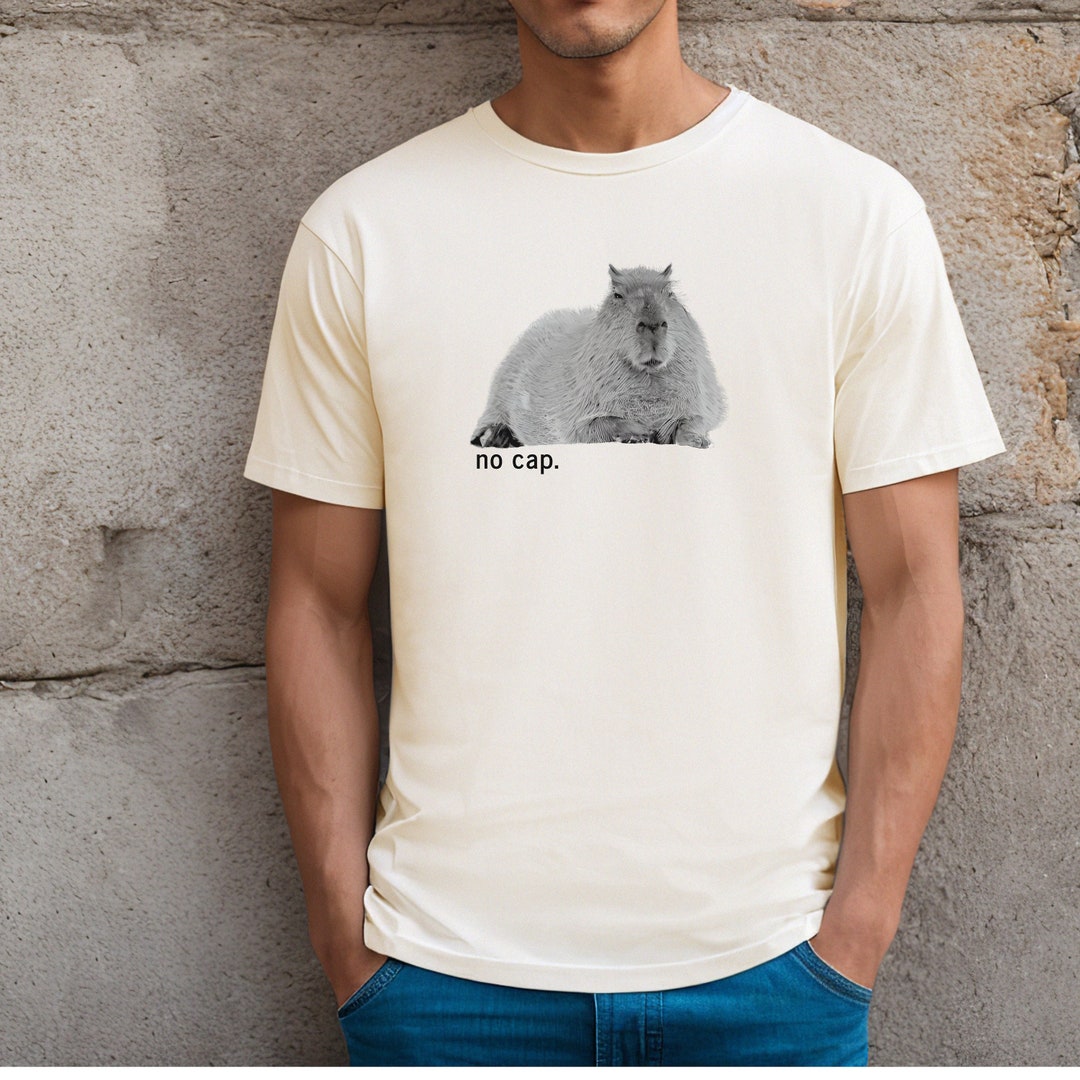 Funny no Cap Capybara Meme T-shirt Retro Tee - Etsy