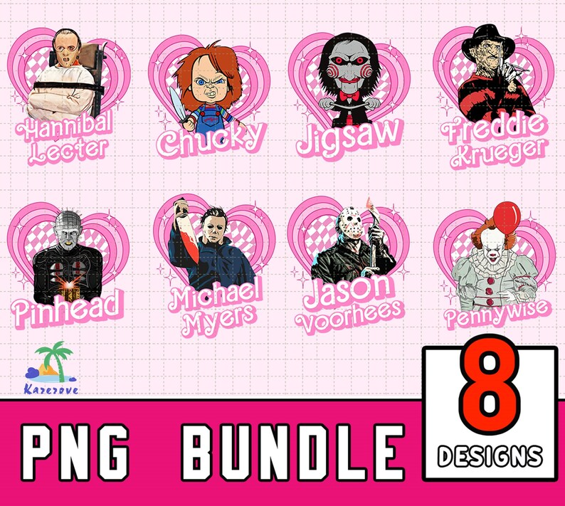 Horror Dolls PNG Set Y2k Horror Horror Characters PNG - Etsy