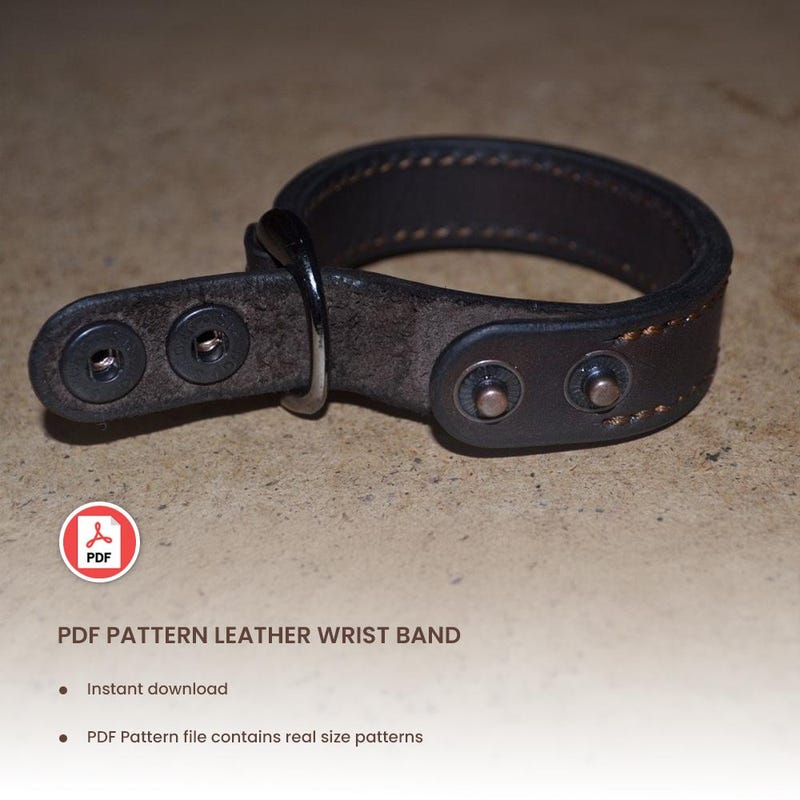 Leather Wristband - Etsy