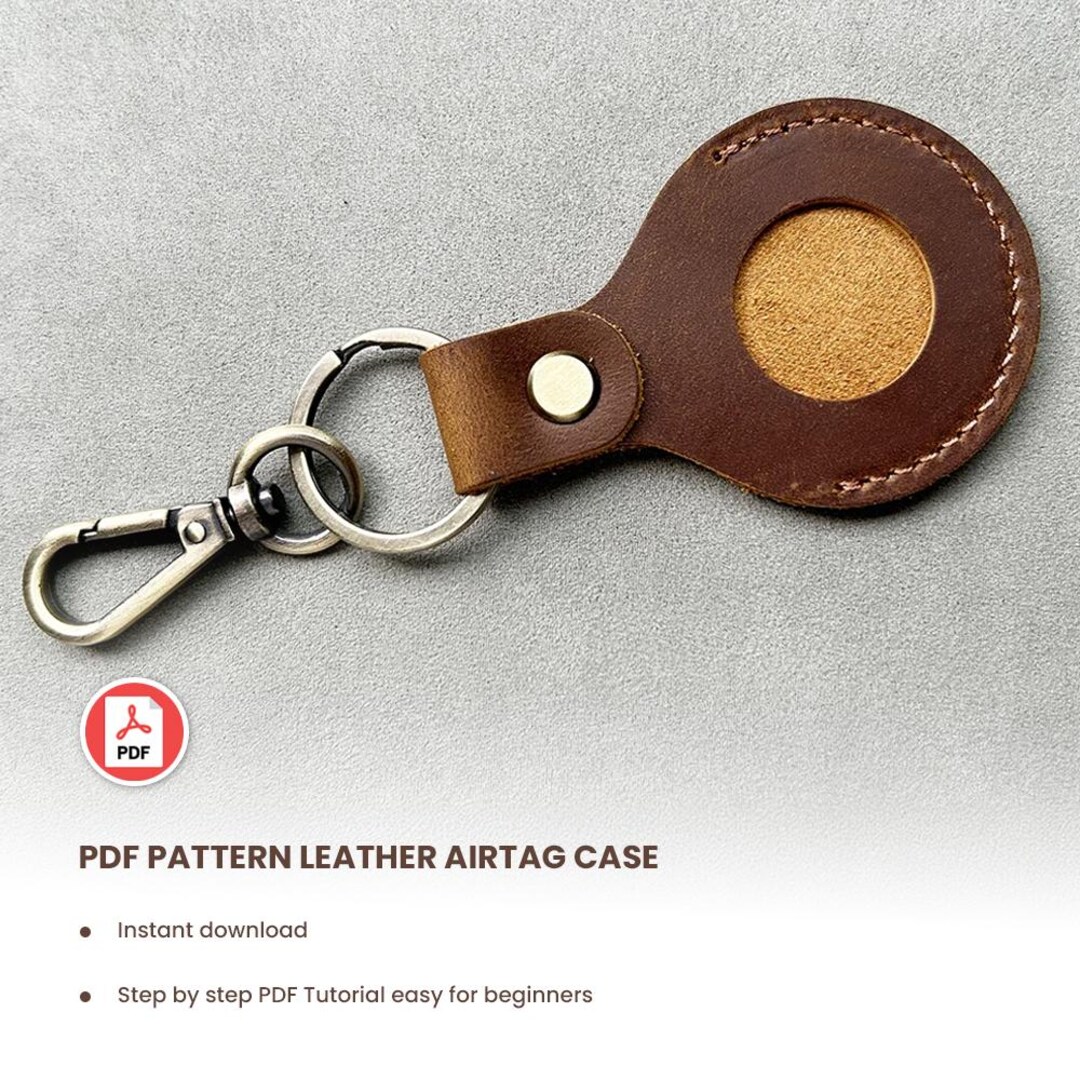 PDF Pattern Leather AirTag Holder AirTag Cover,handmade Leather DIY ...