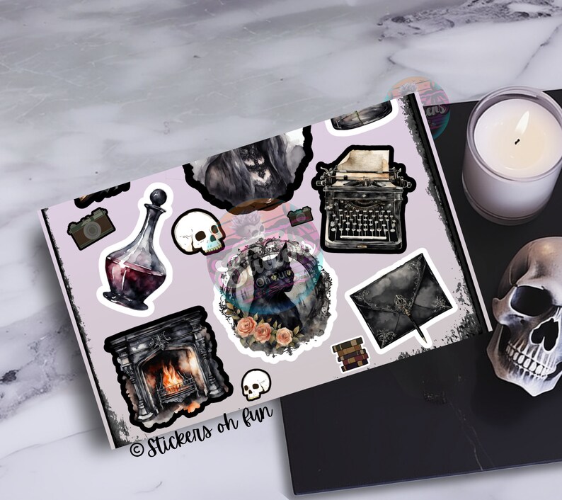 Sticker Pack Sheet: Vintage Gothic 2nd Addition, Goth Aesthetic ...