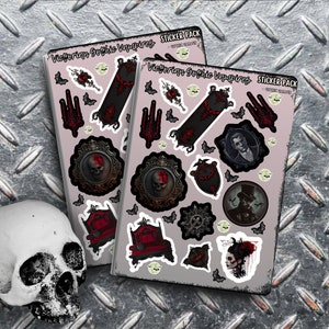 Victorian Gothic Vampire Sticker Sheets for Collecting and Scrapbooking ...