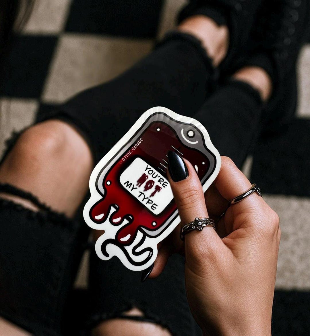 Vampire Blood Bag, Waterproof Die Cut Sarcastic Sticker, Choose Between ...