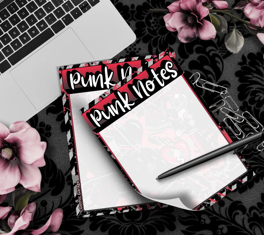 Punk Notes Notepad: Grunge Alt Stationery for Rebels - 50 Tear-off ...