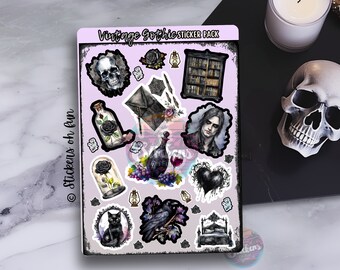 Sticker Pack Sheet: Vintage Gothic 2nd Addition, Goth Aesthetic ...