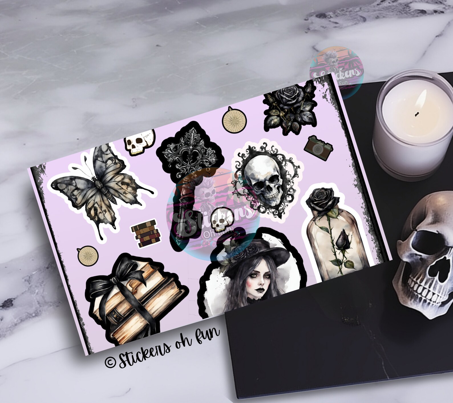 Sticker Pack Sheet: Vintage Gothic 2nd Addition, Goth Aesthetic ...