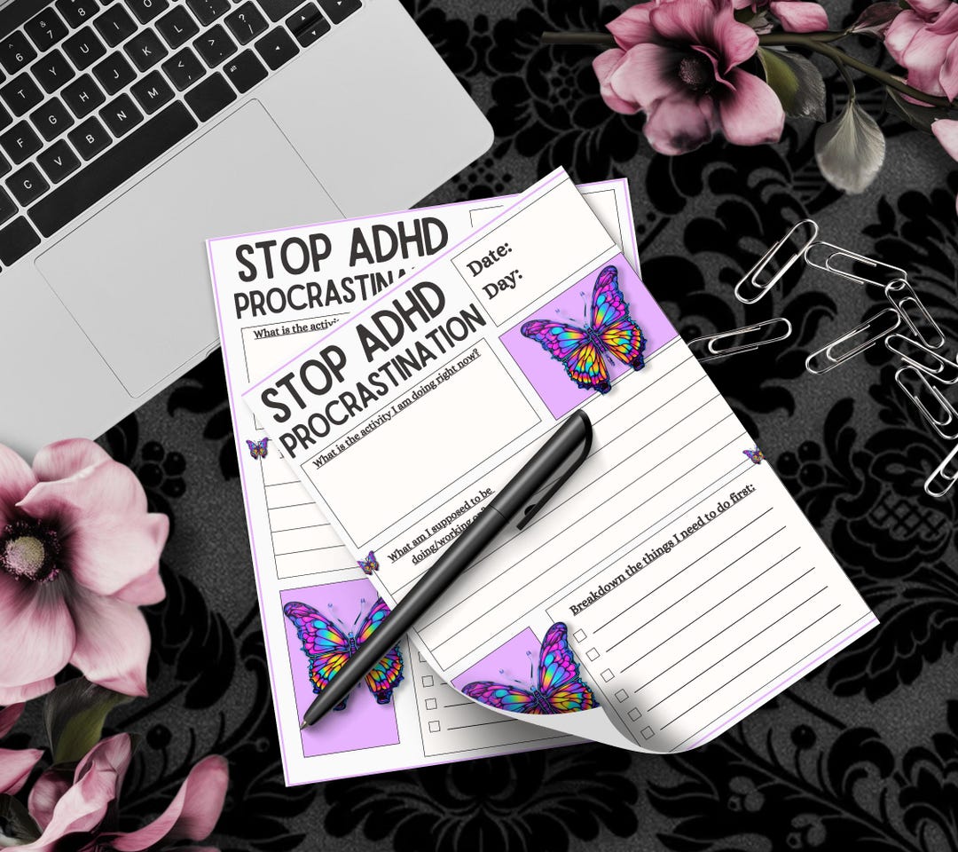 ADHD Stop Procrastinating Notepad, Perfect Gift for Adults Coping With ...