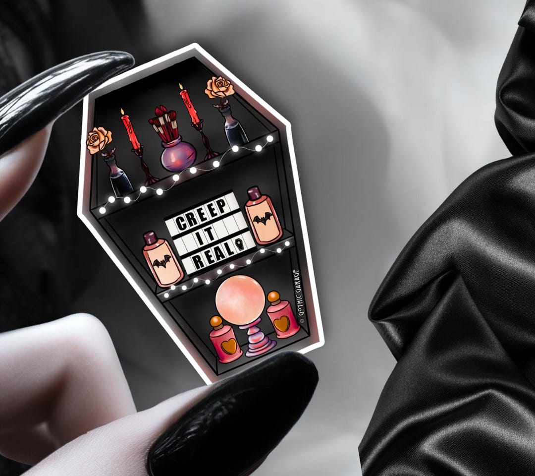 Creep It Real Coffin, Waterproof Die Cut Sticker, Choose Between Glossy ...