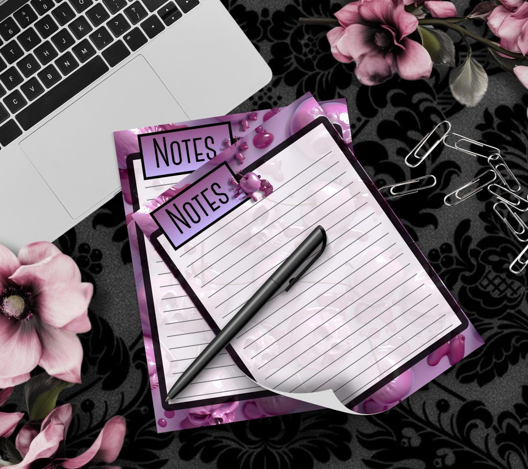 Gothic Skull Cherries Notepad, Goth Stationery for Taking Notes or Task ...
