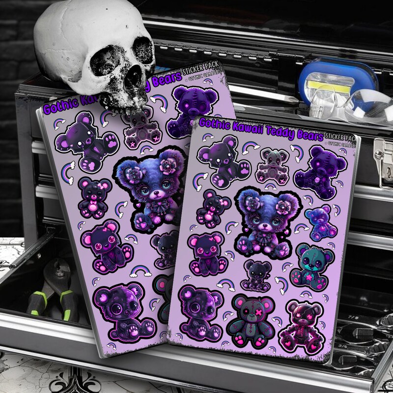 Teddy Bear Stickers - Etsy