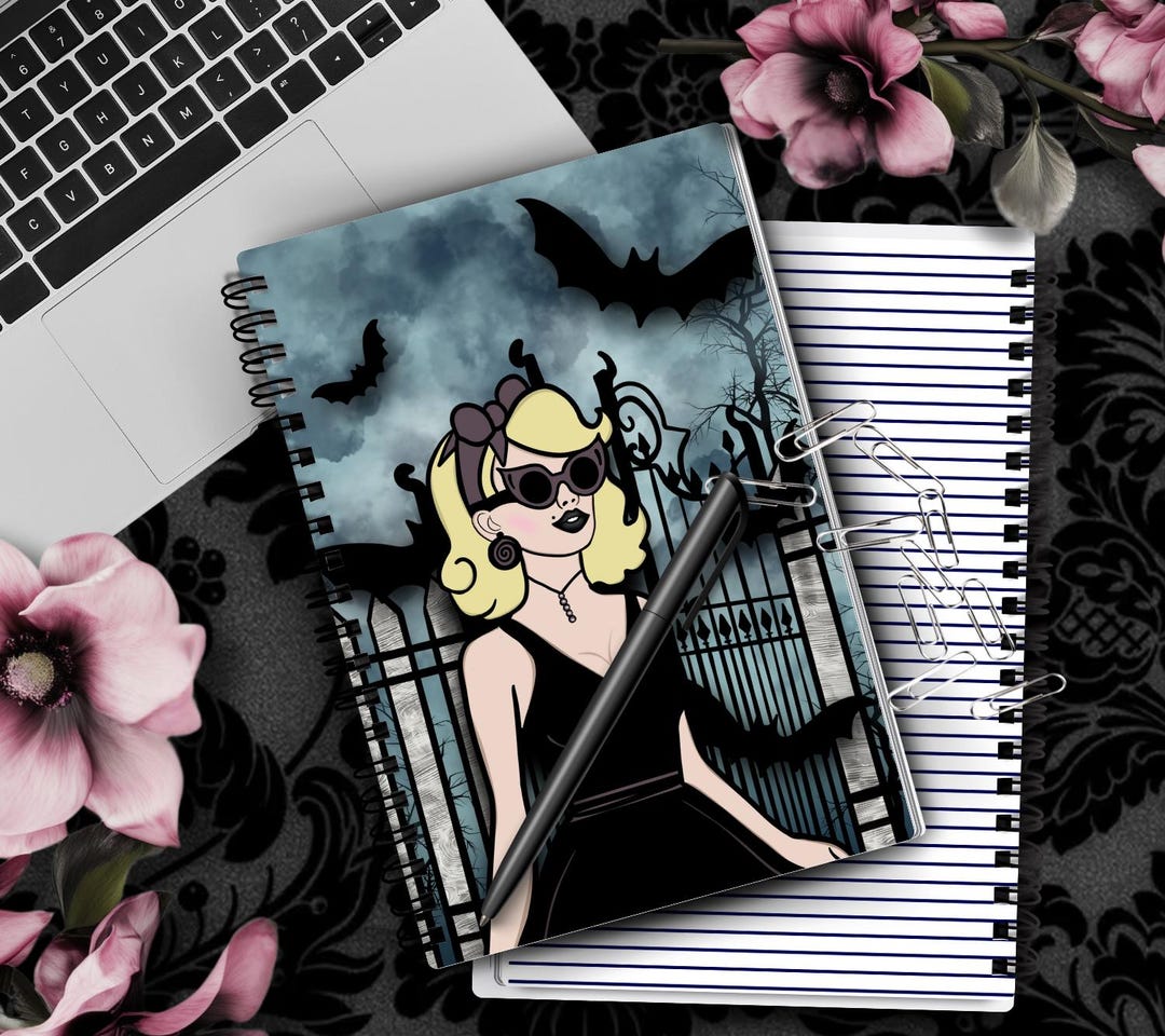 1950s Goth Glamour Notebook: Hand-drawn Vintage Design - Etsy