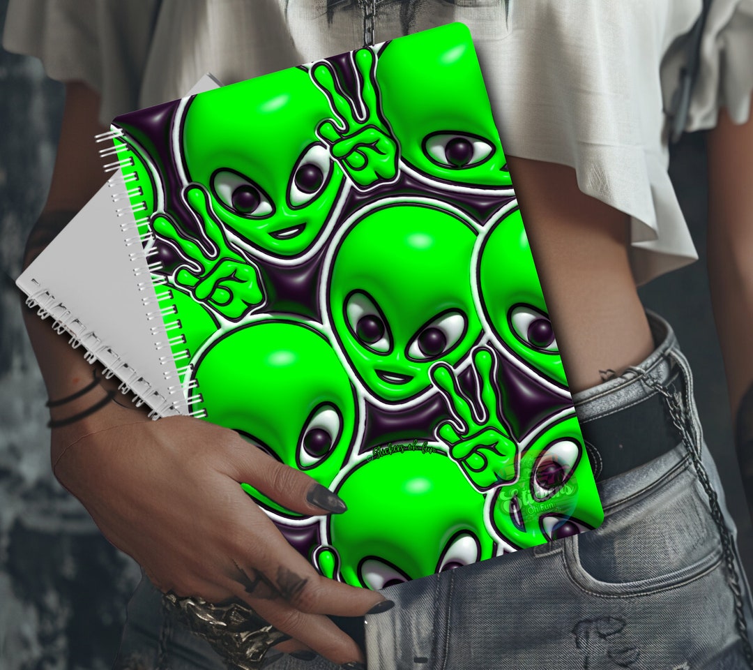 Happy Aliens Reusable Sticker Book, Space Vibe Sticker Album, Perfect ...
