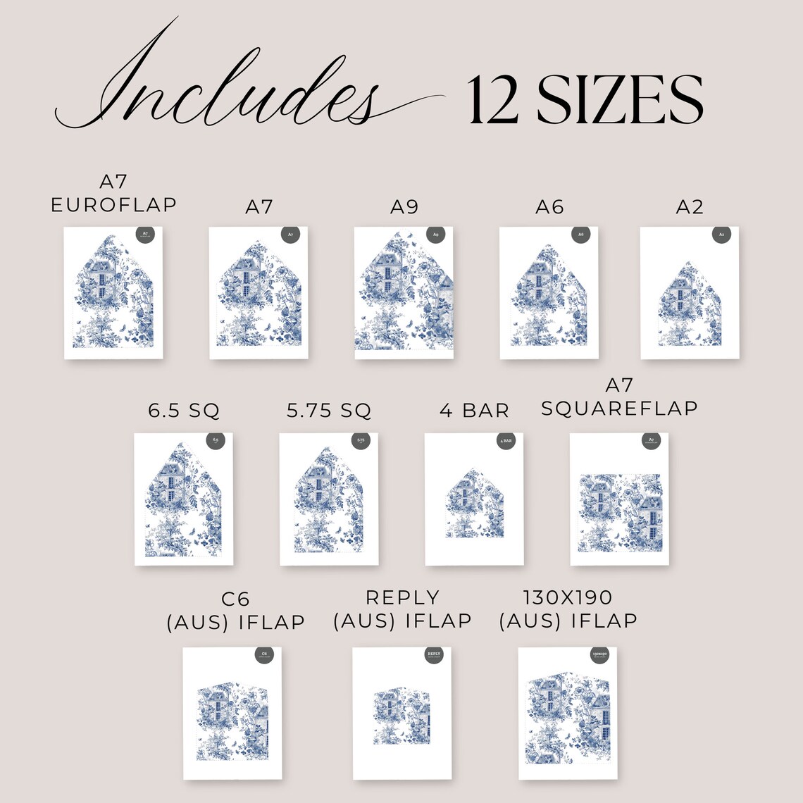 Vellum Wrap, 5x7 Envelope Liner Template, INSTANT DOWNLOAD, DIY Vellum ...
