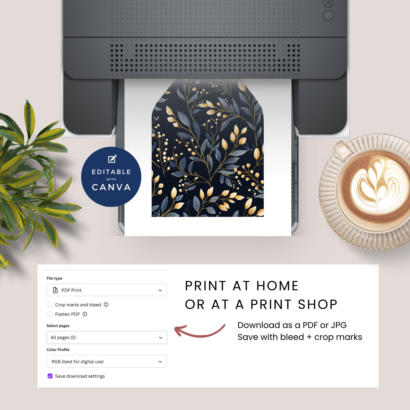 A7 Envelope Liner Template Canva, INSTANT DOWNLOAD, Custom Envelope Liner Watercolor, Seasonal ...