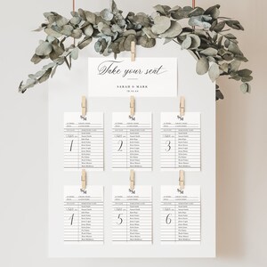Library Card Table Numbers, INSTANT DOWNLOAD, Seating Chart 4x6 5x7 ...