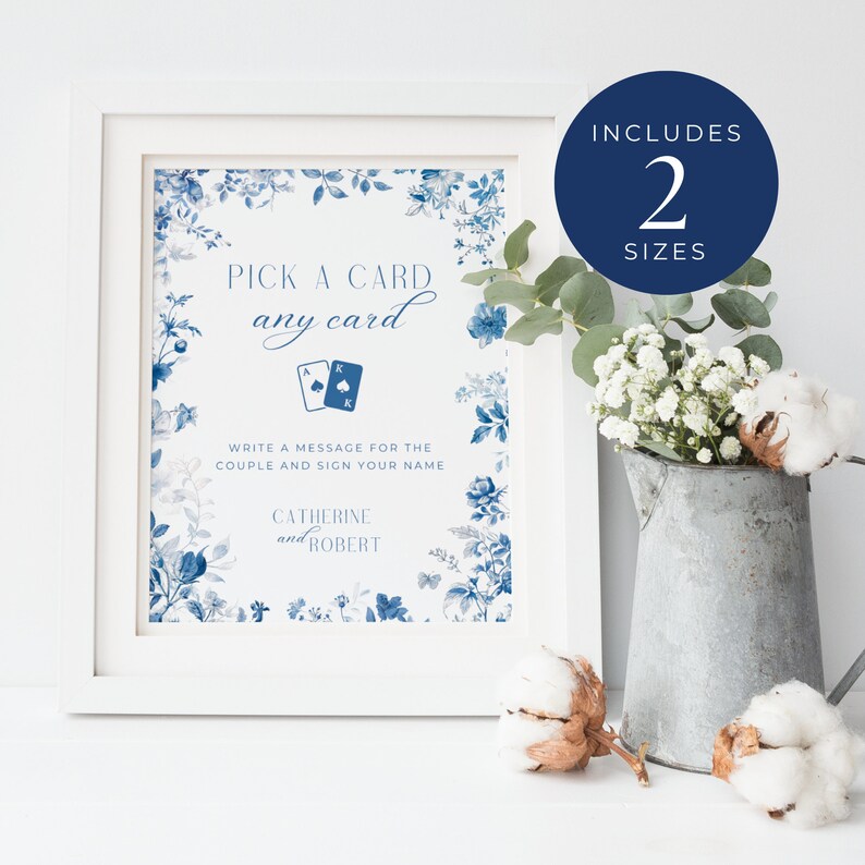 Playing Cards Guest Sign, INSTANT DOWNLOAD, Deck of Cards Guestbook ...