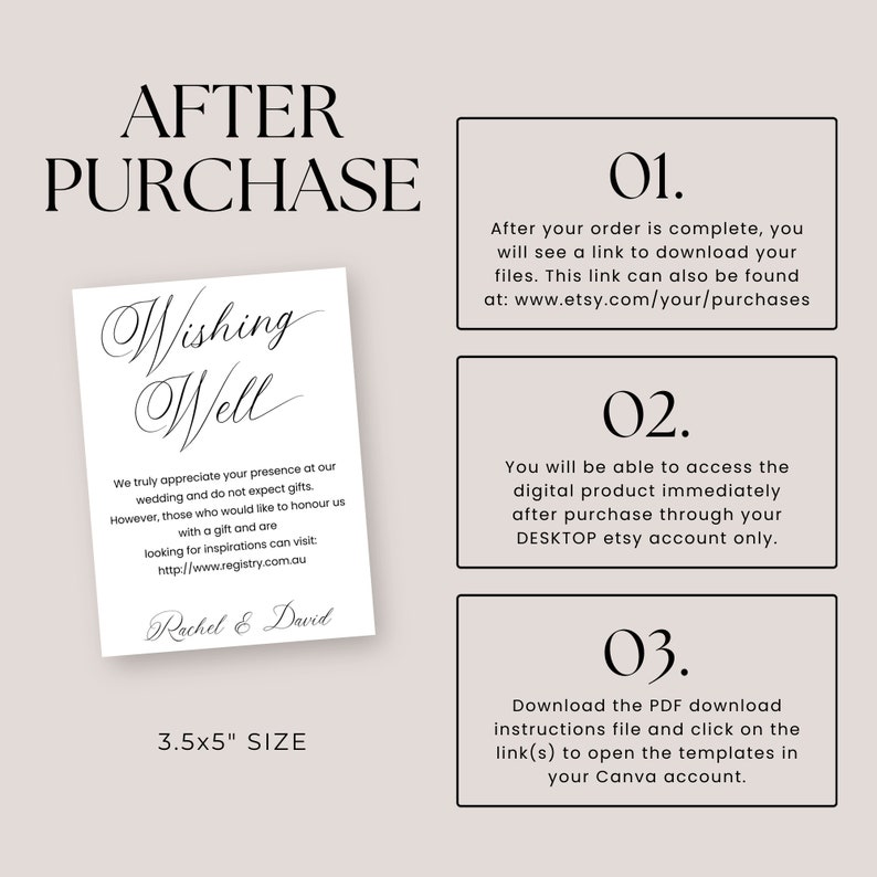 Wedding Wishing Well Wording, INSTANT DOWNLOAD, Wishing Well Enclosure ...