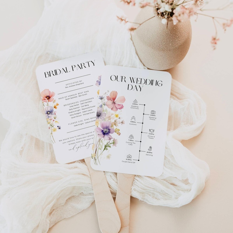 Fan Wedding Program - Etsy