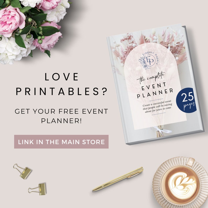 Details Card With Attire, INSTANT DOWNLOAD, Color Palette Details Card ...