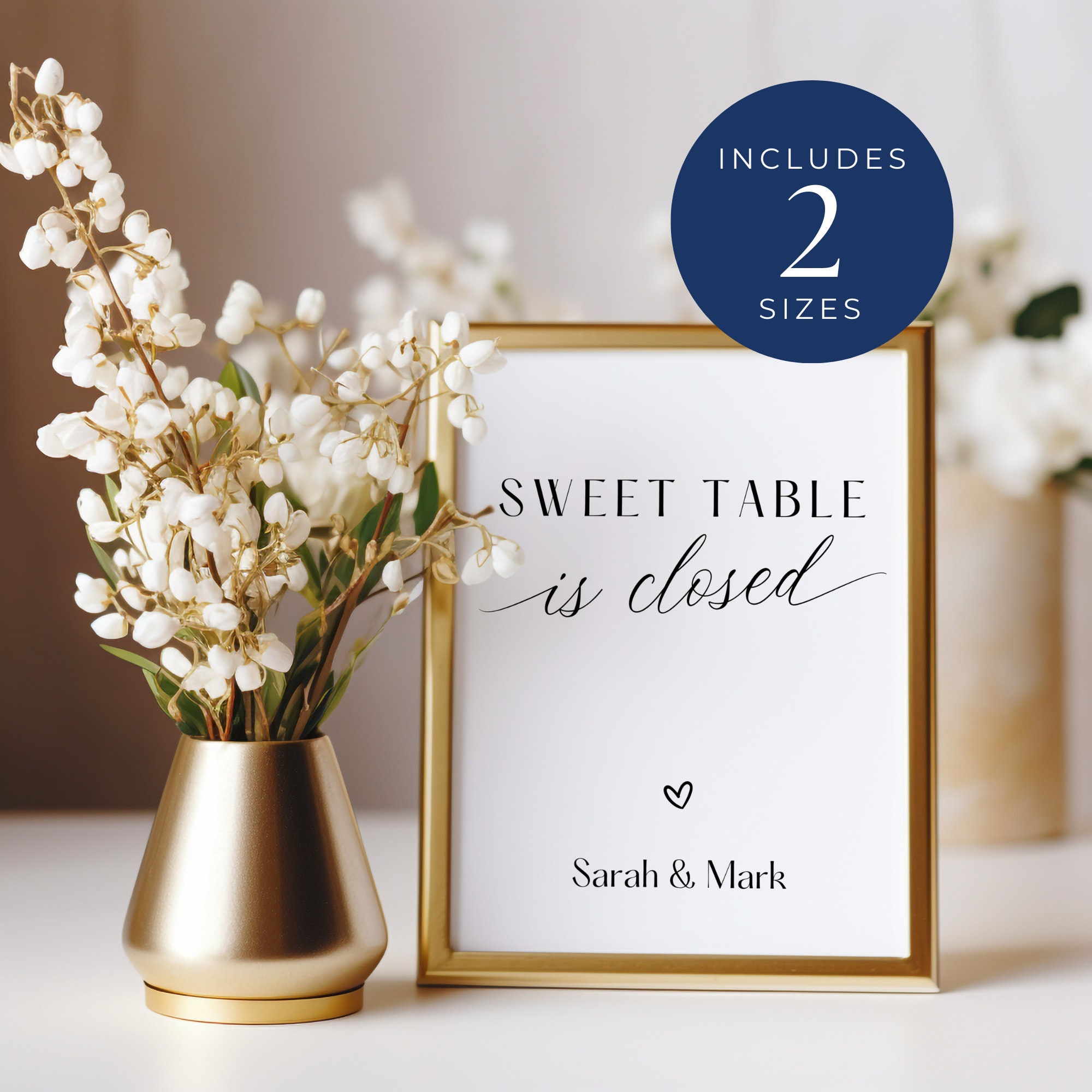 Dessert Bar Closed Sign, INSTANT DOWNLOAD, Candy Bar Sign, Canva ...