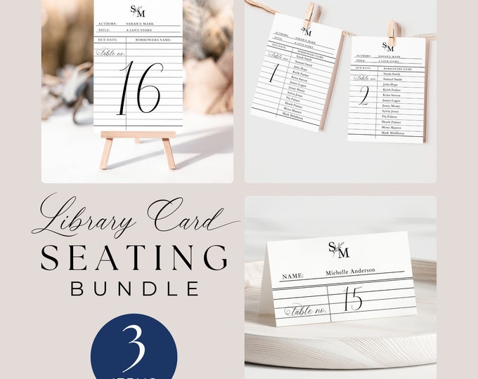 Love Story Library Card Printable Save the Date - Etsy