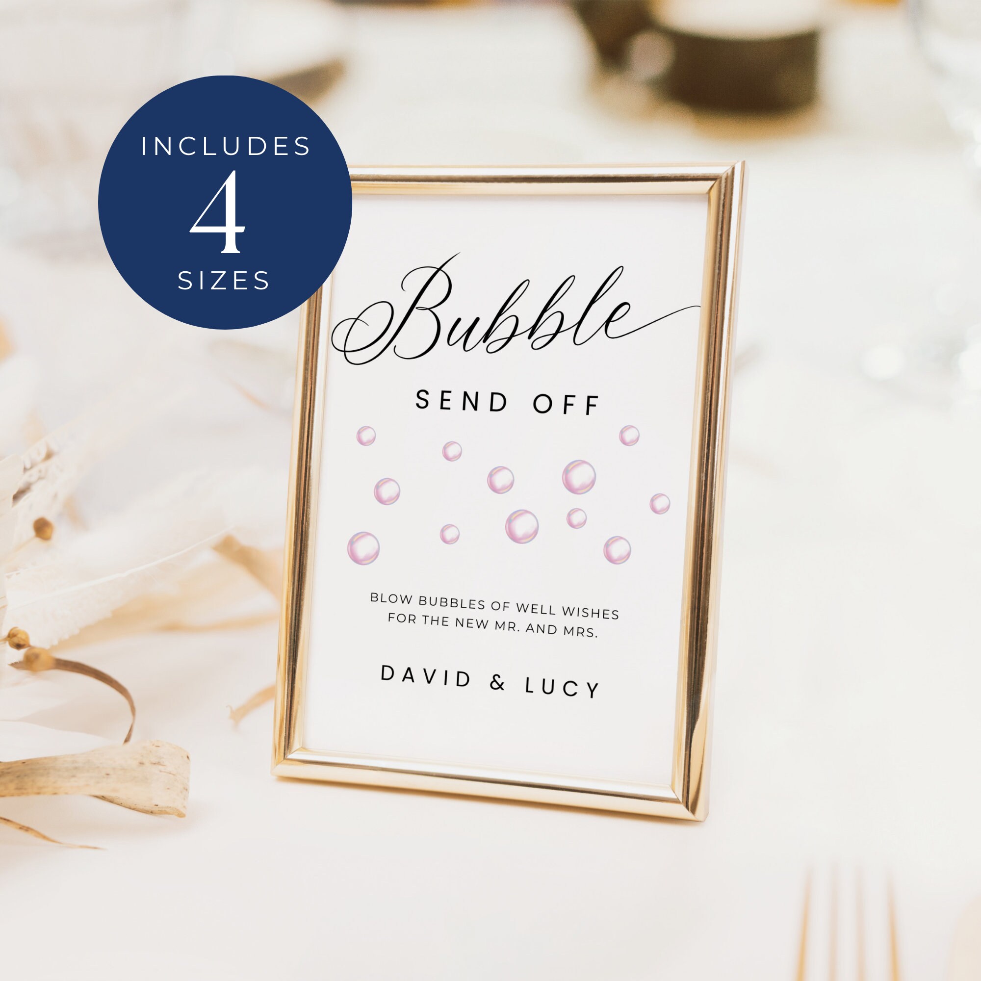 Bubble Send off Template, INSTANT DOWNLOAD, Bubbles Wedding Send Off ...