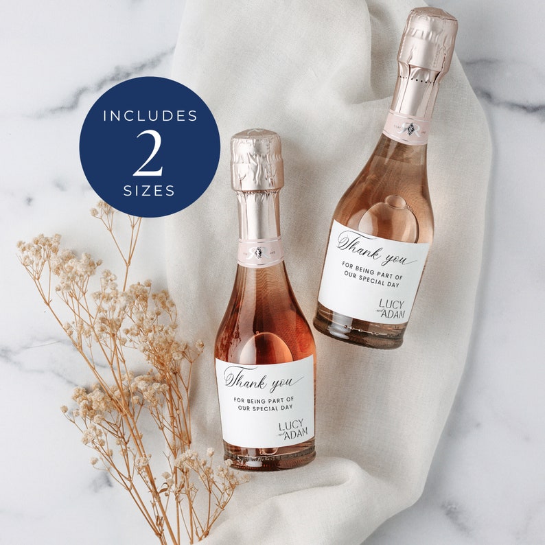 Wine Favors Wedding Mini Bottles, INSTANT DOWNLOAD, Piccolo Favor ...