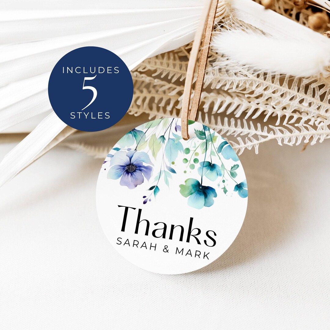 Wedding Favor Tag Round Editable, INSTANT DOWNLOAD, Circle Gift Tags ...
