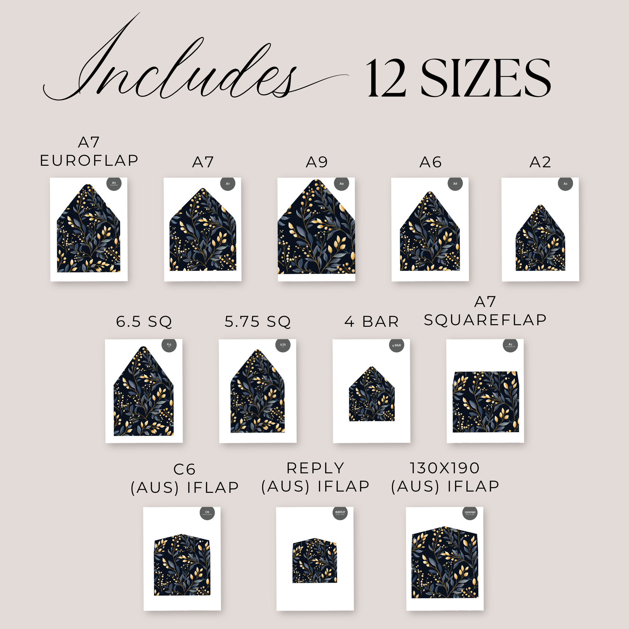 A7 Envelope Liner Template Canva INSTANT DOWNLOAD Custom - Etsy