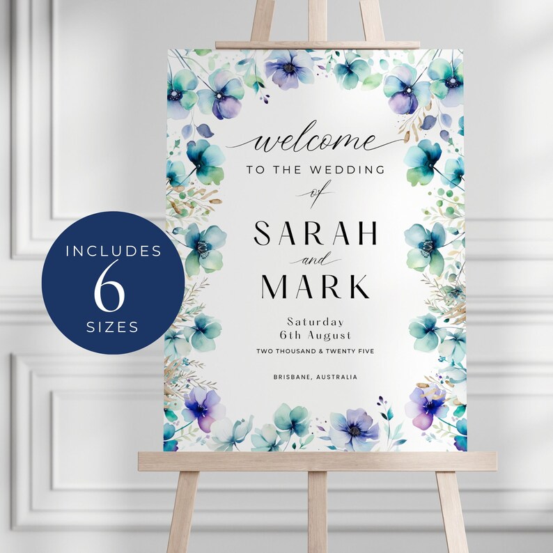 Wedding Welcome Sign Template, INSTANT DOWNLOAD, Welcome Poster, Modern ...