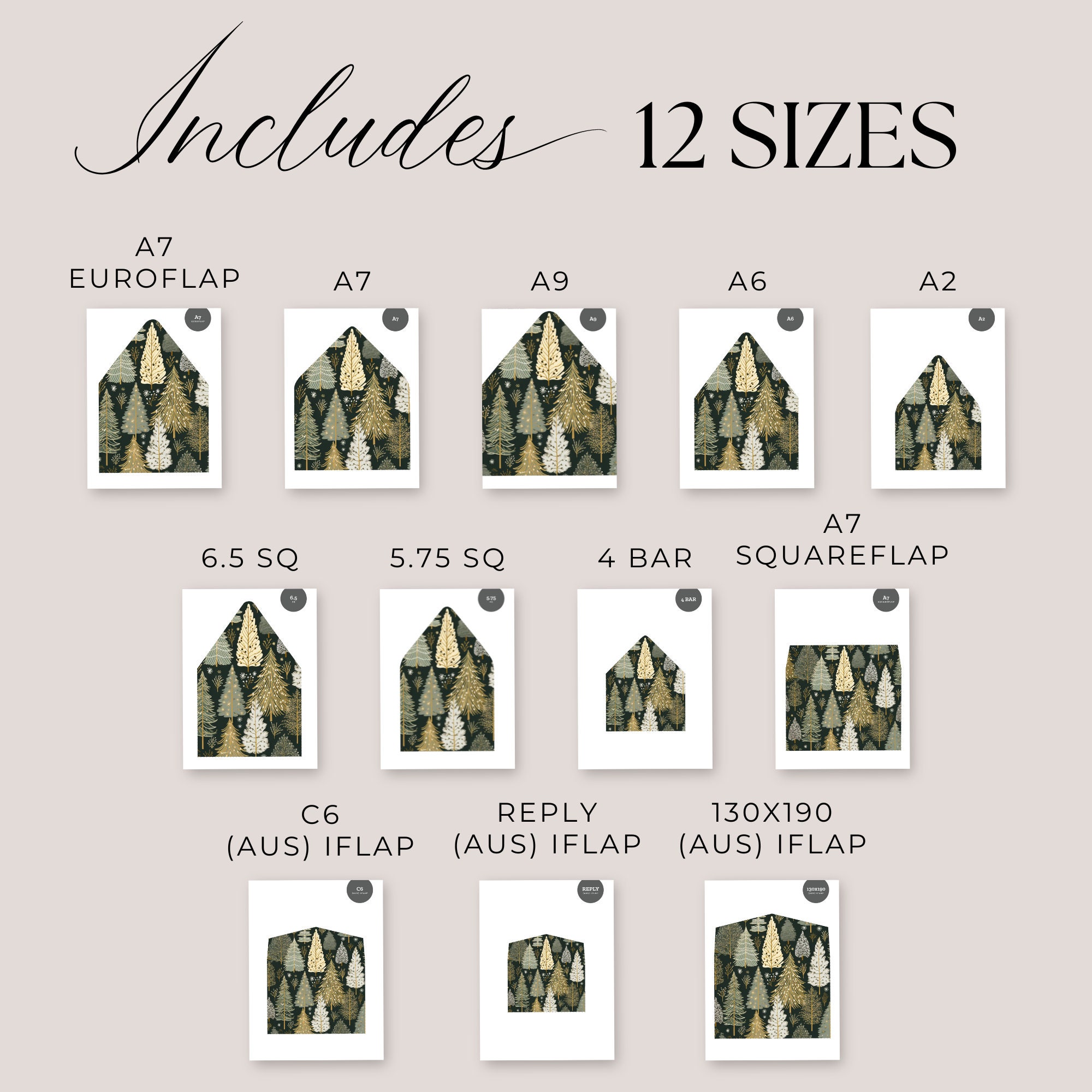 A7 Envelope Liner Template, INSTANT DOWNLOAD, A7 Euro Flap, 5x7 ...