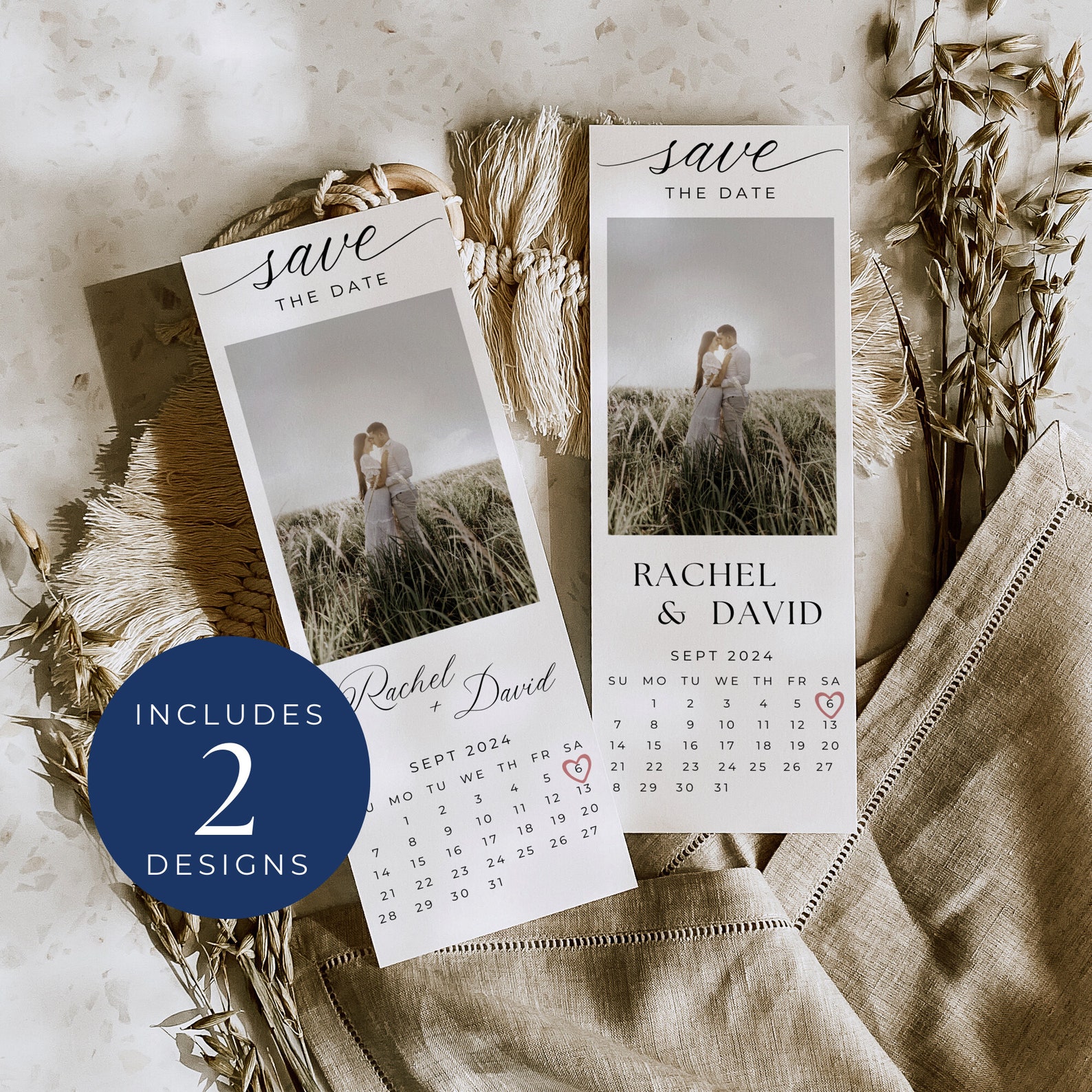Photo Strip Save the Date Template, INSTANT DOWNLOAD, Photo Strip ...