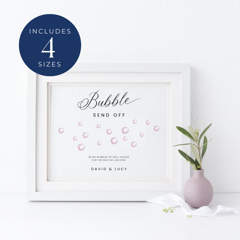Bubble Send off Template, INSTANT DOWNLOAD, Bubbles Wedding Send Off ...