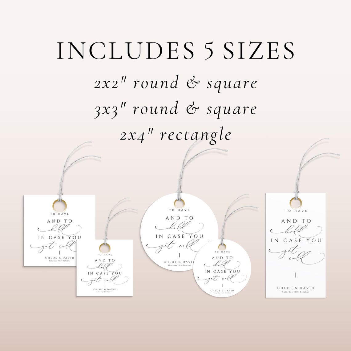 Wedding Blanket Tags, INSTANT DOWNLOAD, Tags for Blankets at Wedding ...