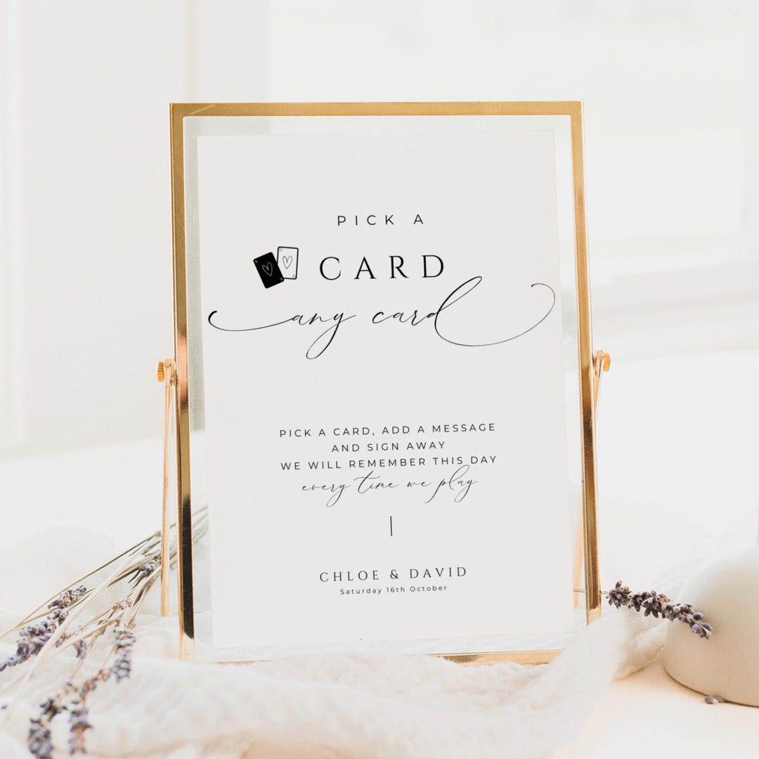 Playing Cards Guest Book Please Sign Our, INSTANT DOWNLOAD, Deck of ...