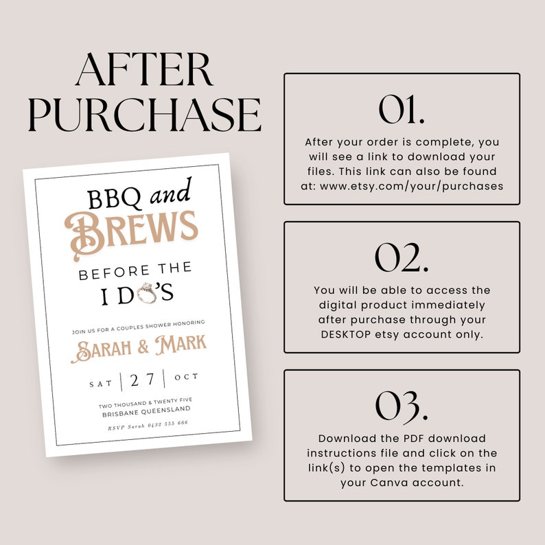 BBQ and Brews Before the I Dos, INSTANT DOWNLOAD, Bbq Couples Shower ...