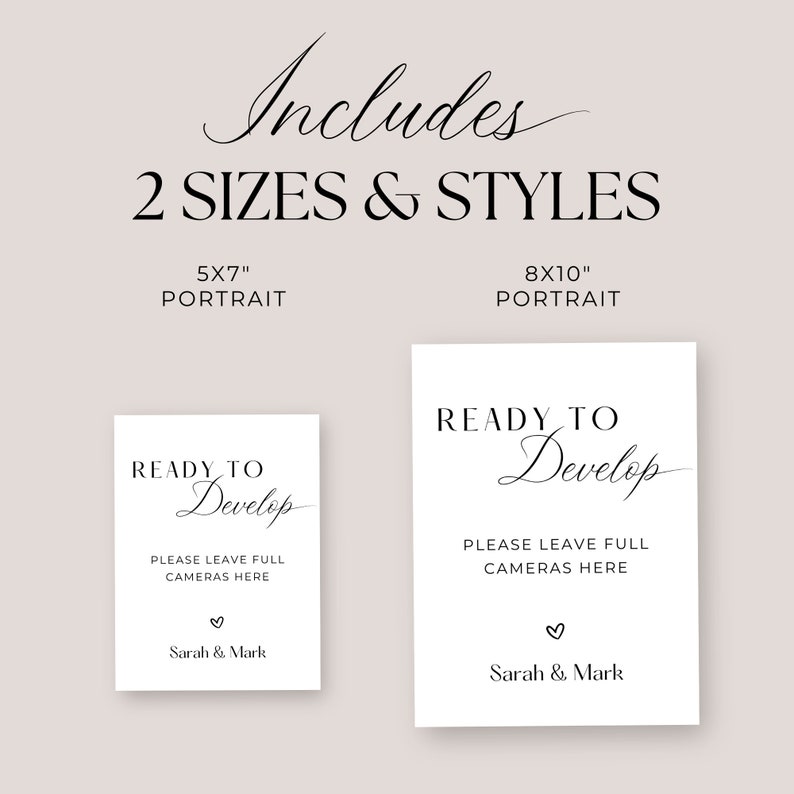 Disposable Camera Sign for Wedding, INSTANT DOWNLOAD, Snap A Photo ...