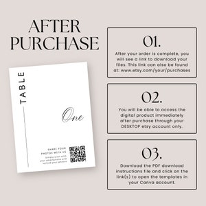 Table Numbers Signs With Qr Code, INSTANT DOWNLOAD, Reception Table ...