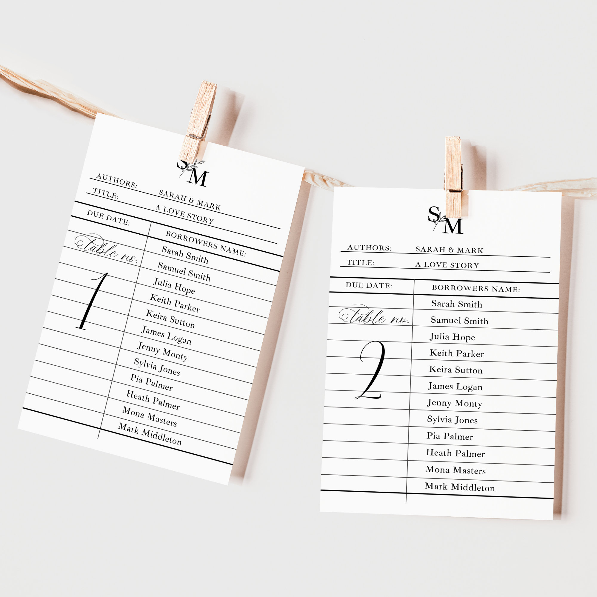 Wedding Seating Chart Template 4x6, INSTANT DOWNLOAD, Library Card ...