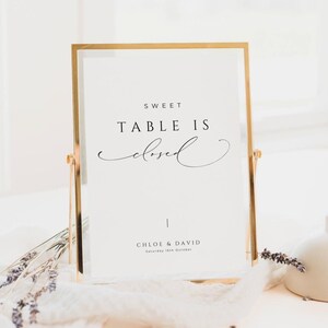 Dessert Table Closed Sign, INSTANT DOWNLOAD, Sweet Station Wedding ...