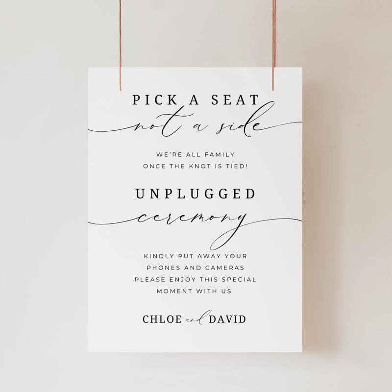 Pick a Seat Not a Side Sign - Etsy