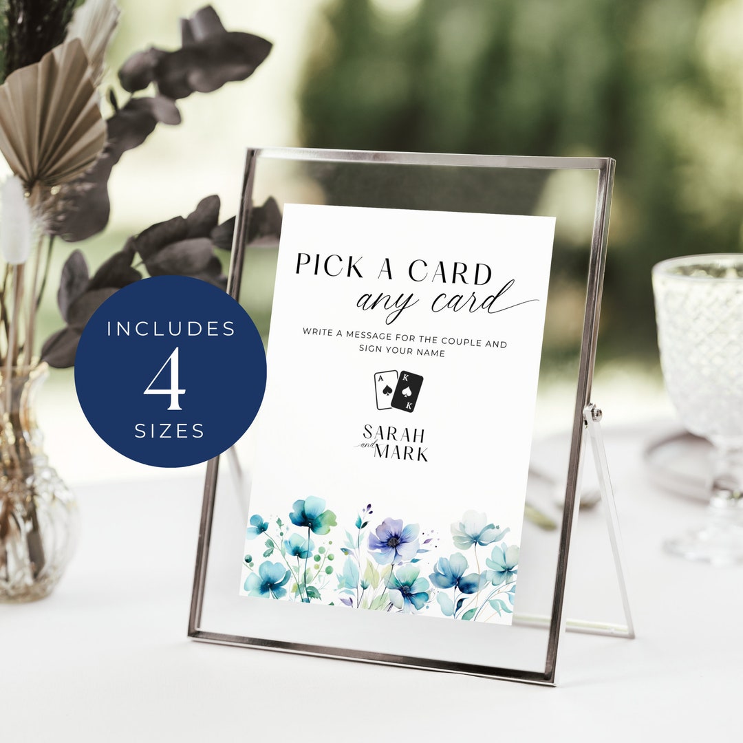 Playing Cards Wedding Guest Book Sign, INSTANT DOWNLOAD, Custom Deck of ...